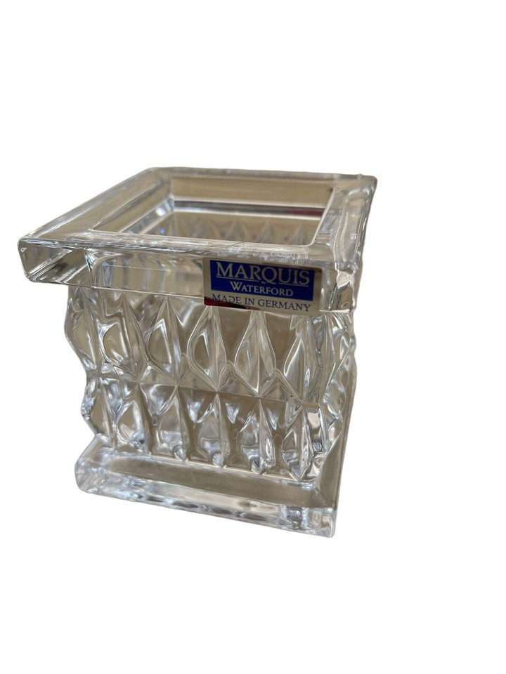 Waterford Marquis Paradox Square Crystal Votive Candle Holder Signed ...