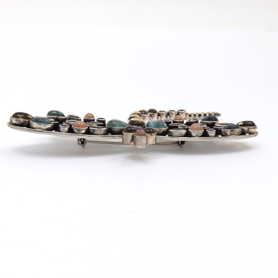 Nicky Butler Sterling Silver Multi Gemstone X Large Dragonfly Brooch ...