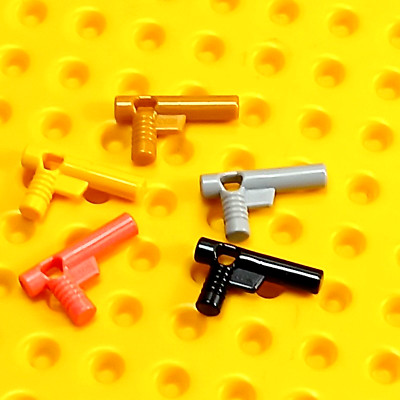 LEGO Assorted Pistol Nozzle Lot of 5 Coral Black Gold Gray Yellow Heart ...