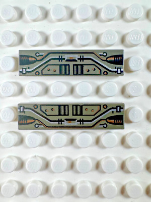 LEGO Tile 1x4 with Star Wars Black, Copper, and Silver Circuitry ...