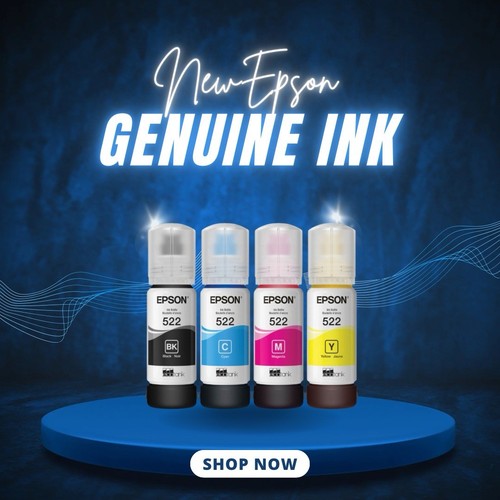 Epson Eco Tank Ink 522 Yellow, Magenta, Cyan & Black- Brand New In ...