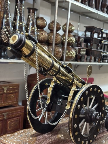 "Large 36” Vintage Brass Military Cannon | Tabletop Display Handmade ...