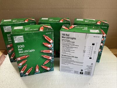 5 Boxes Home Accents Holiday 100L Elegant RED Mini LED Lights. | eBay