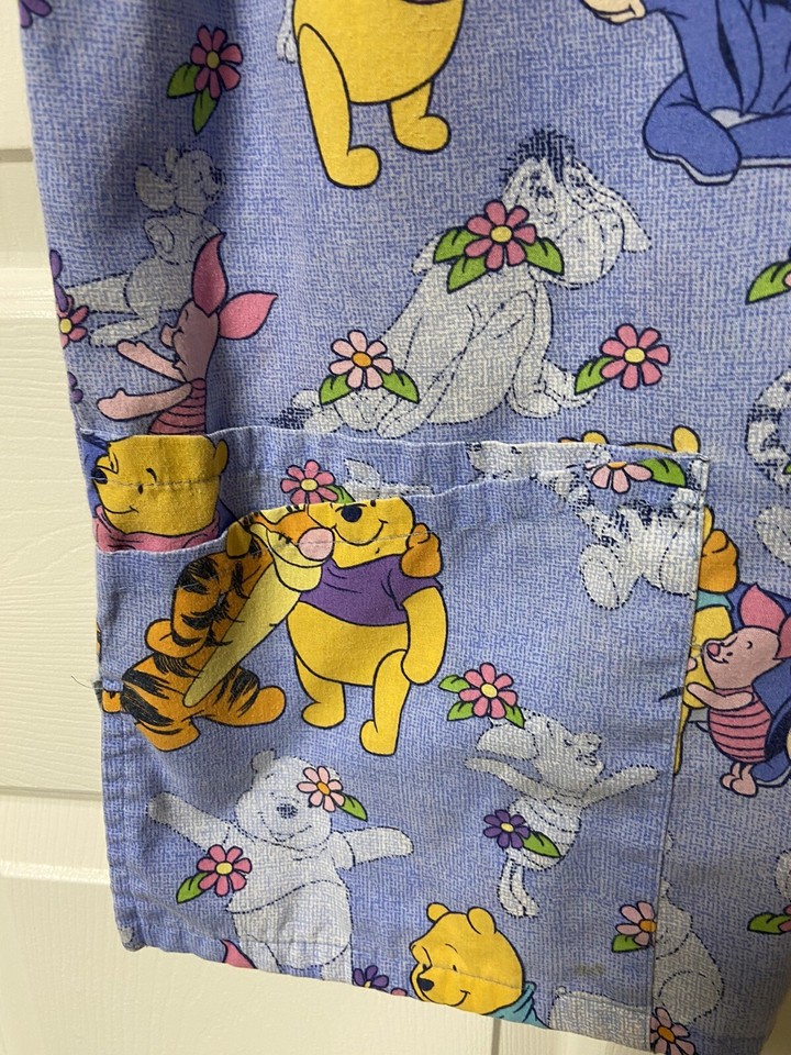 Disney’s Winnie the Pooh Disney Small Medical Dental Vet Scrub Top ...