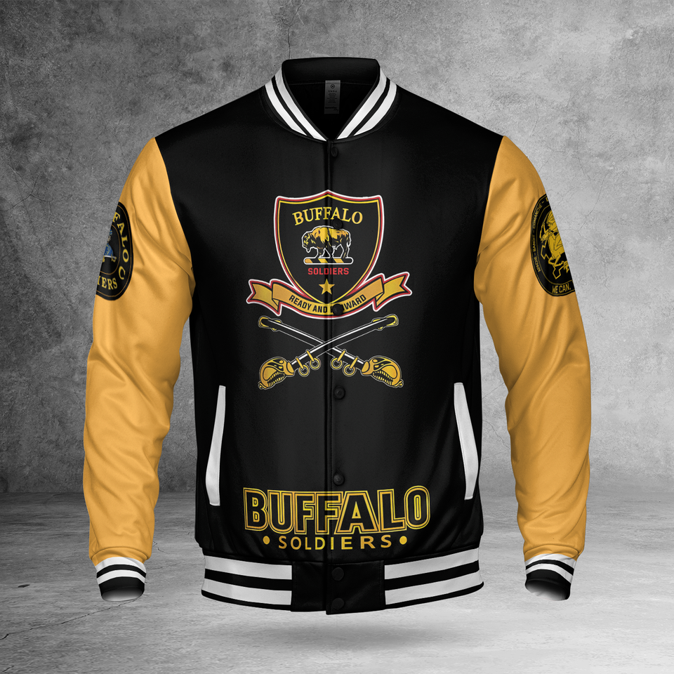 Buffalo Soldiers African Throwback 1866 Army 3D Baseball Jacket S-5XL ...