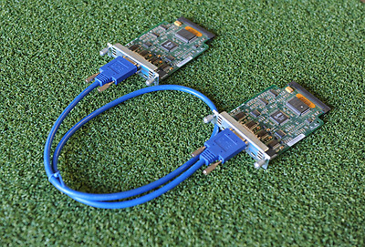 2 x CISCO WIC-2T 2-Port Serial WAN Interface Card with CAB-SS-2626X-3FT ...