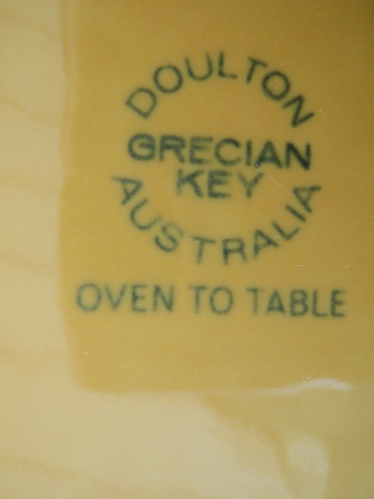 2 x Doulton Grecian Key Platter / Plate - Mustard - 33cm long Oven to ...