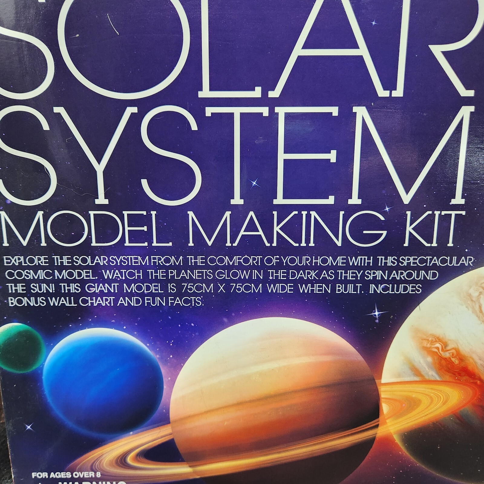 4M 3 Dimensional Glow in The Dark Solar System Mobile Making Kit for ...