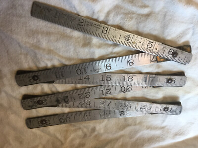 Vintage Lufkin No 1206 aluminum/brass folding rule 6 foot | eBay