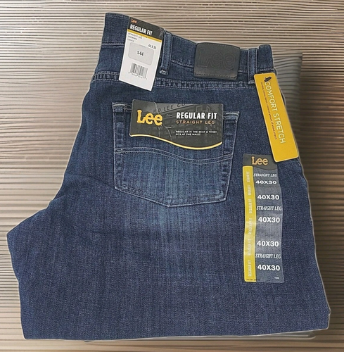 Lee Regular Fit Straight Leg Blue Jean Lenox Size 40 x 30 Comfort ...