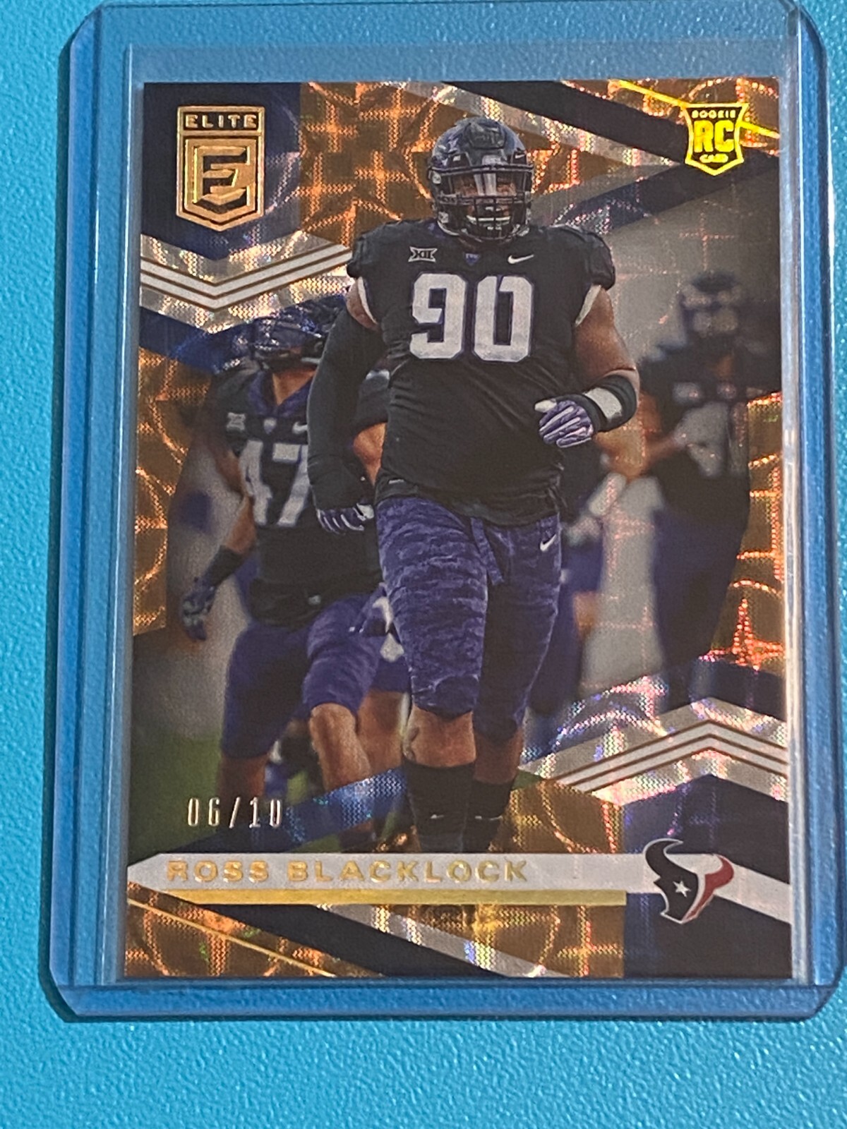 🏈 2020 Panini Donruss Elite Football Gold Base Card #198 Ross BLACKLOCK ...