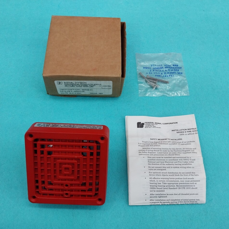 Federal Signal Red 450D Vibratone Horn Series B4 012-34r for sale ...