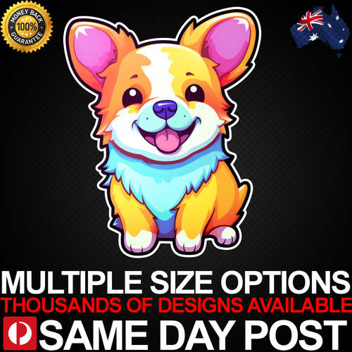Kawaii Corgi Vinyl Car Sticker Decal Cheap Aussie Cute Animal Dog Puppy ...