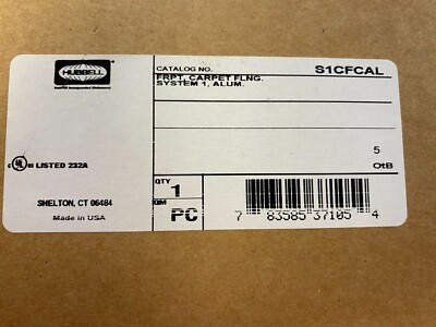 HUBBELL WIRING DEVICE-KELLEMS S1CFCAL Floor Box Cover Carpet Flange ...