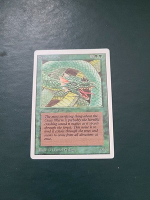 Craw Wurm Unlimited PLD Green Common MAGIC THE GATHERING MTG real pic ...