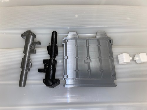 Transformers 3D printed Optimus Prime G1 trailer door 3D laser rifles ...