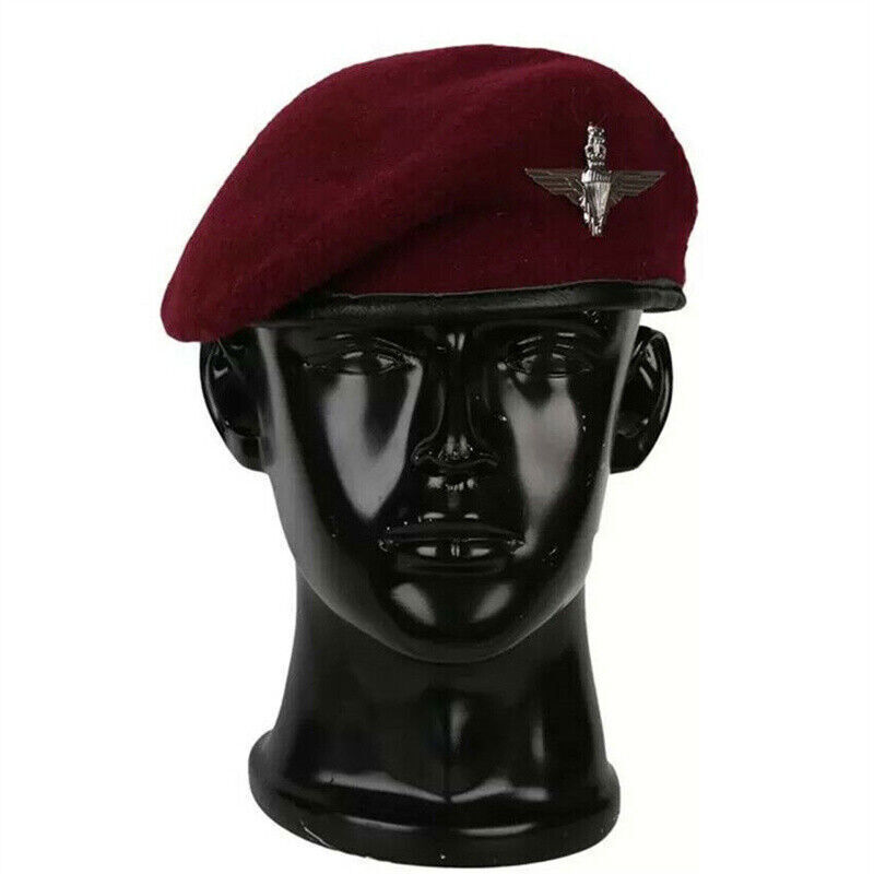 UK British 1st Parachutist Airborne Parachute Regiment Red Wool Beret ...