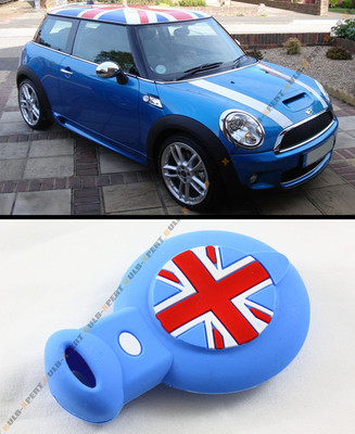 BLUE UNION JACK SILICONE PROTECTIVE CASE COVER FOR MINI COOPER SMART ...