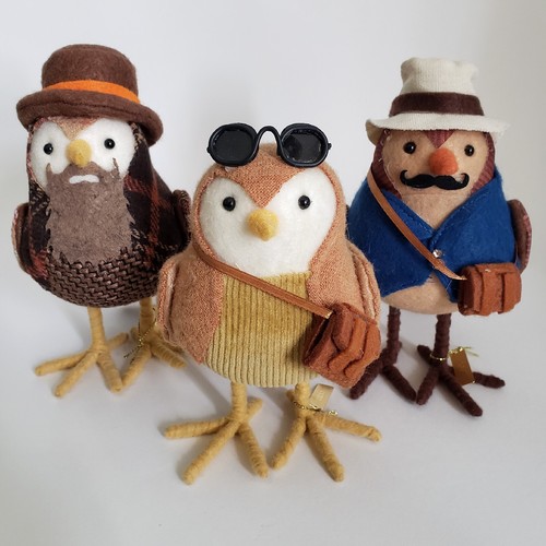 3 Target Spritz Featherly Friends Felt Birds Rusty Copper Fisher Fall ...