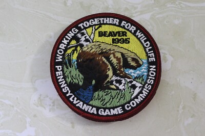 WORKING TOGETHER FOR WILDLIFE BEAVER 1995 PA. GAME COMMISION PATCH | eBay
