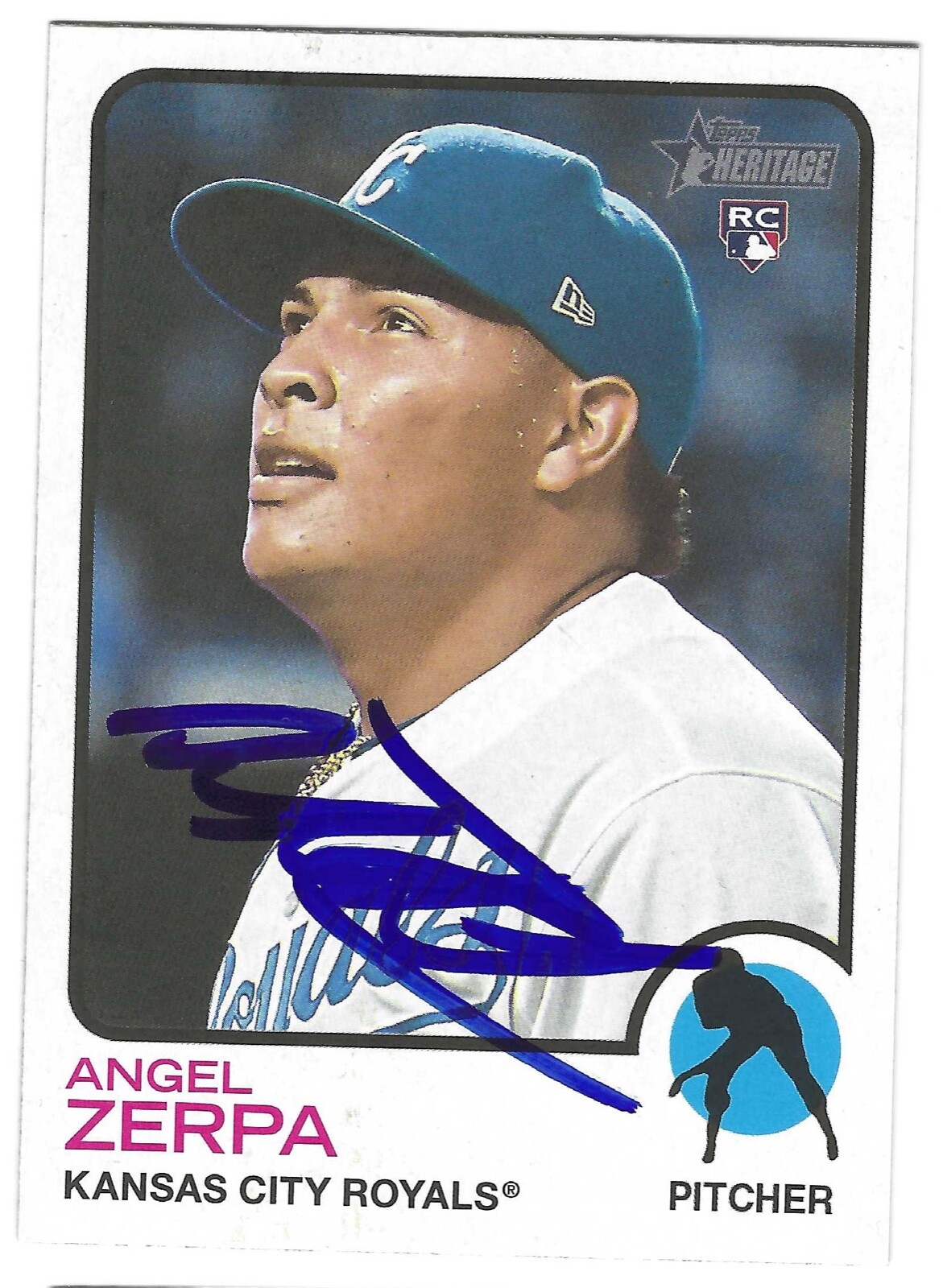 ANGEL ZERPA SIGNED 2022 TOPPS HERITAGE BASEBALL RC CARD KANSAS CITY ...