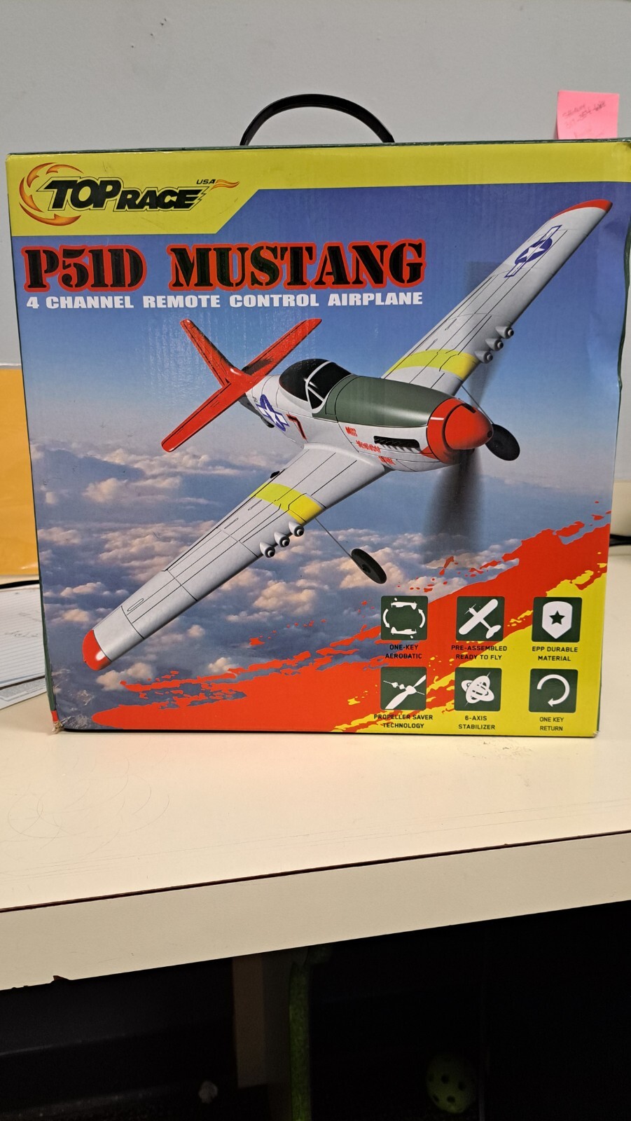 TOP RACE Remote Control Airplane RC Plane 4 Channel Ready For Adults ...