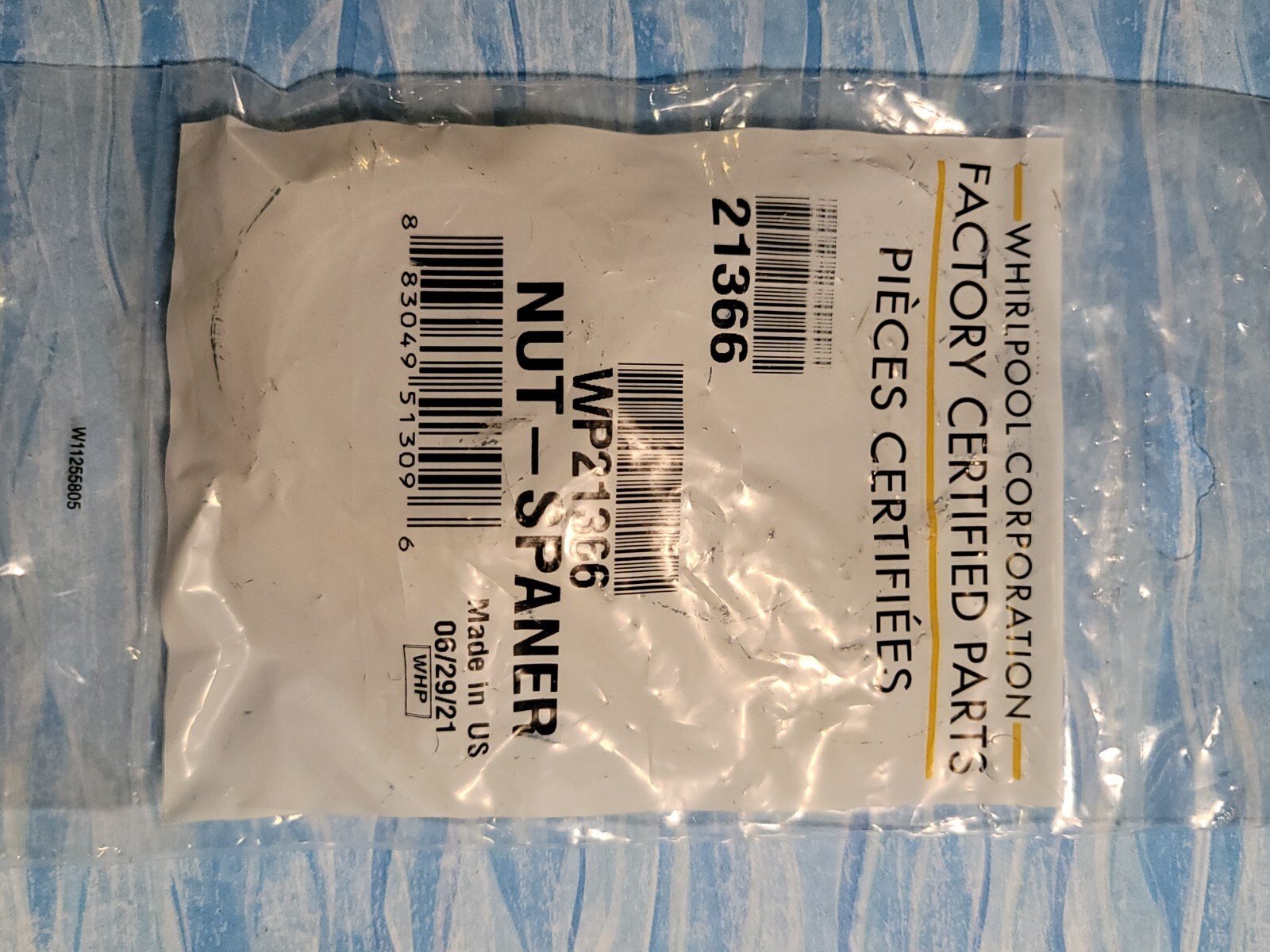 Whirlpool Top Load Washer Spanner Nut WP21366 for sale online | eBay