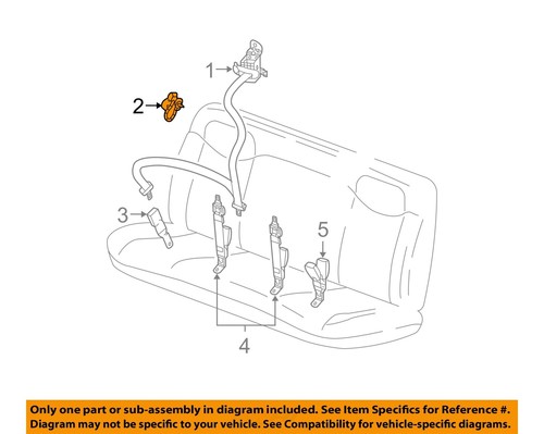 GM OEM 15-24 Canyon Restraint Systems Rear Seat Belts-Guide 13526043 | eBay