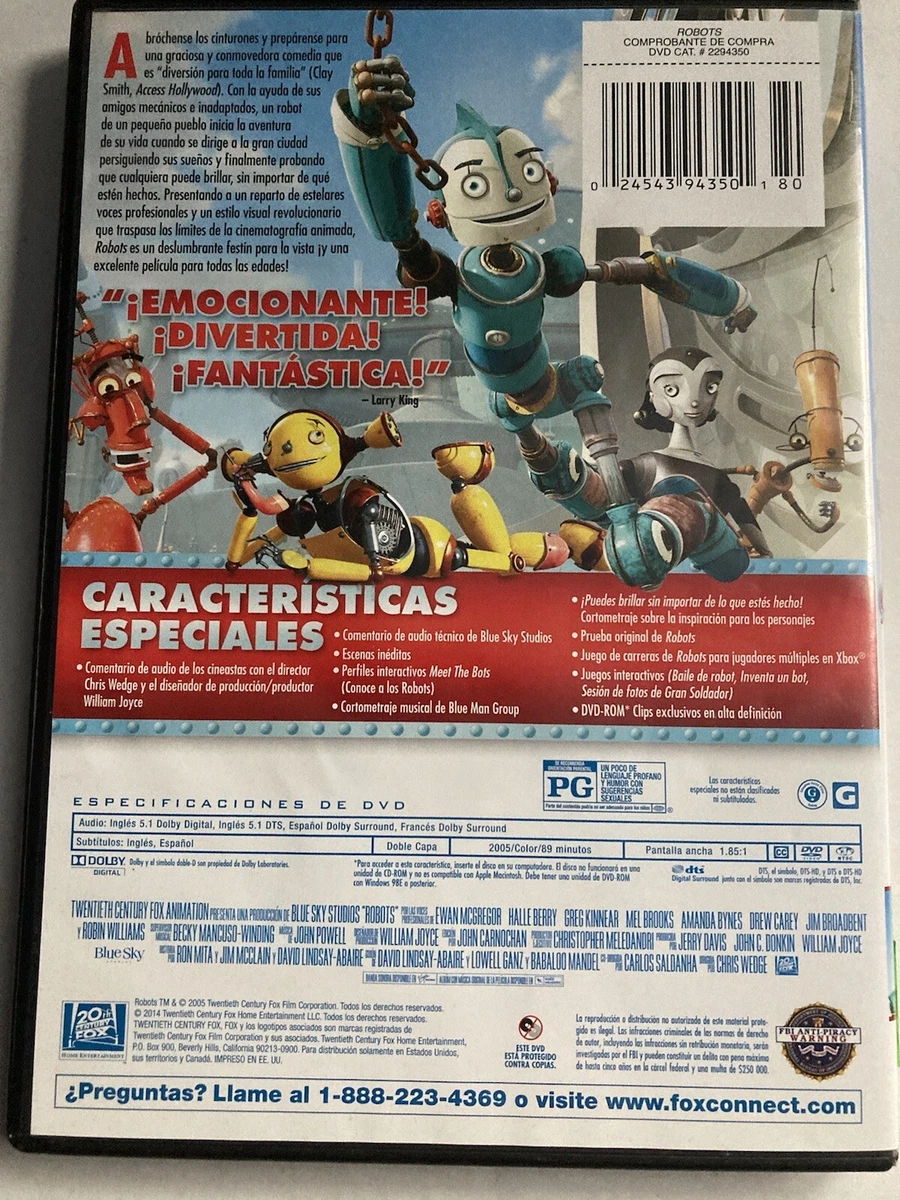 Robots Blu Ray Back