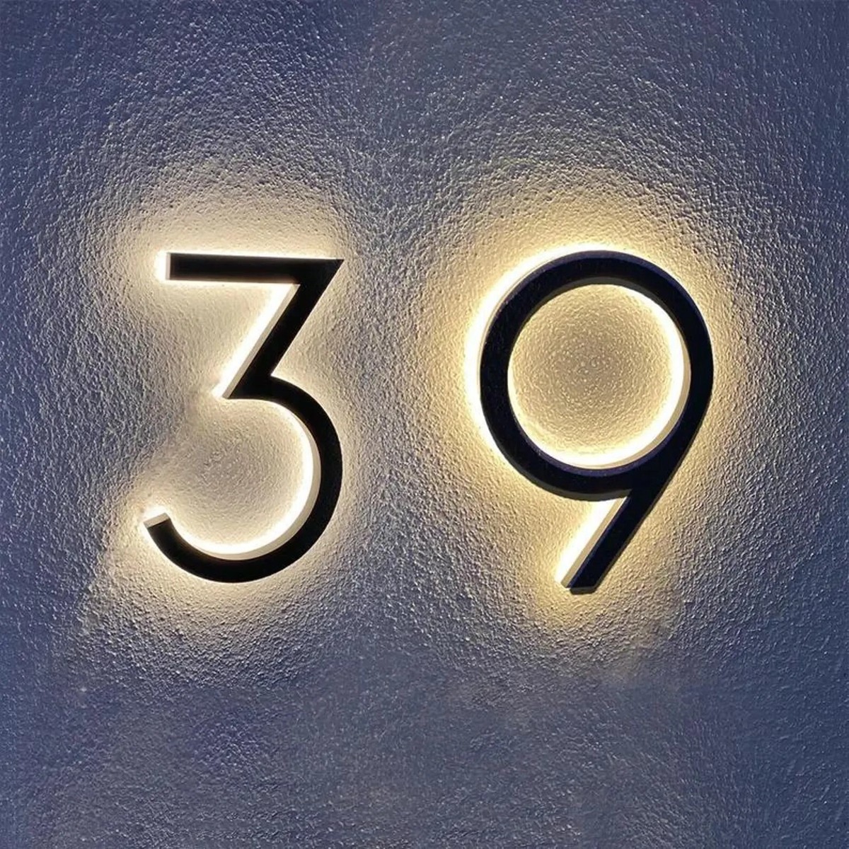 Lit House Numbers LED Backlit House Number,Metal Address Waterproof
