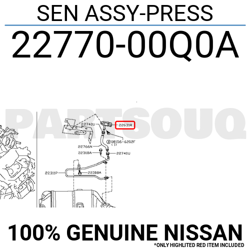 2277000Q0A Genuine Nissan SEN ASSY-PRESS 22770-00Q0A | eBay