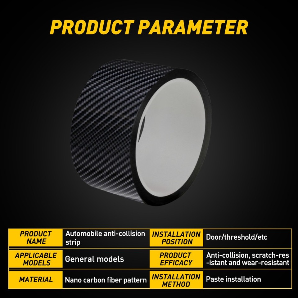 10FT PVC Car Stickers Film Door Sill Scuff Anti Scratch Tape Protection ...