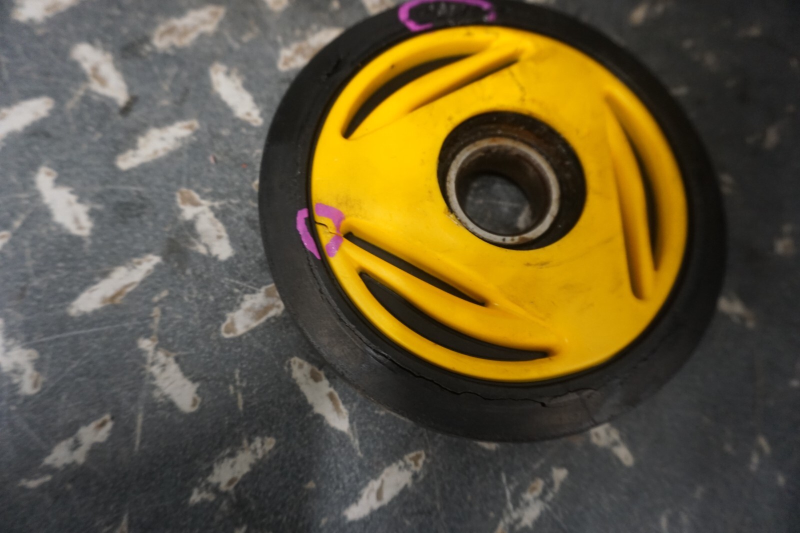 1998-2012 Ski-Doo OEM Idler Outer 165mm Wheel Yellow MXZ Grand Touring ...