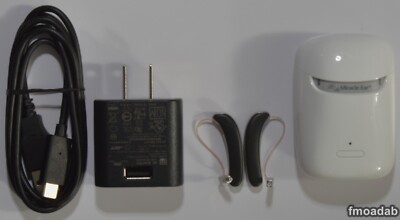 PAIR OF RECHARGEABLE MIRACLE-EAR MEENERGY IR 3XP DIGITAL RIC HEARING ...