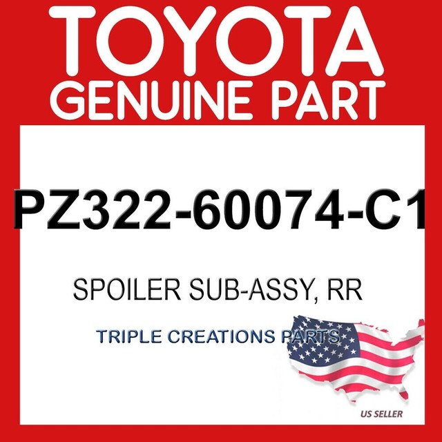 Toyota Genuine PZ32260074C1 Spoiler Sub-assy RR Pz322-60074-c1 for sale ...