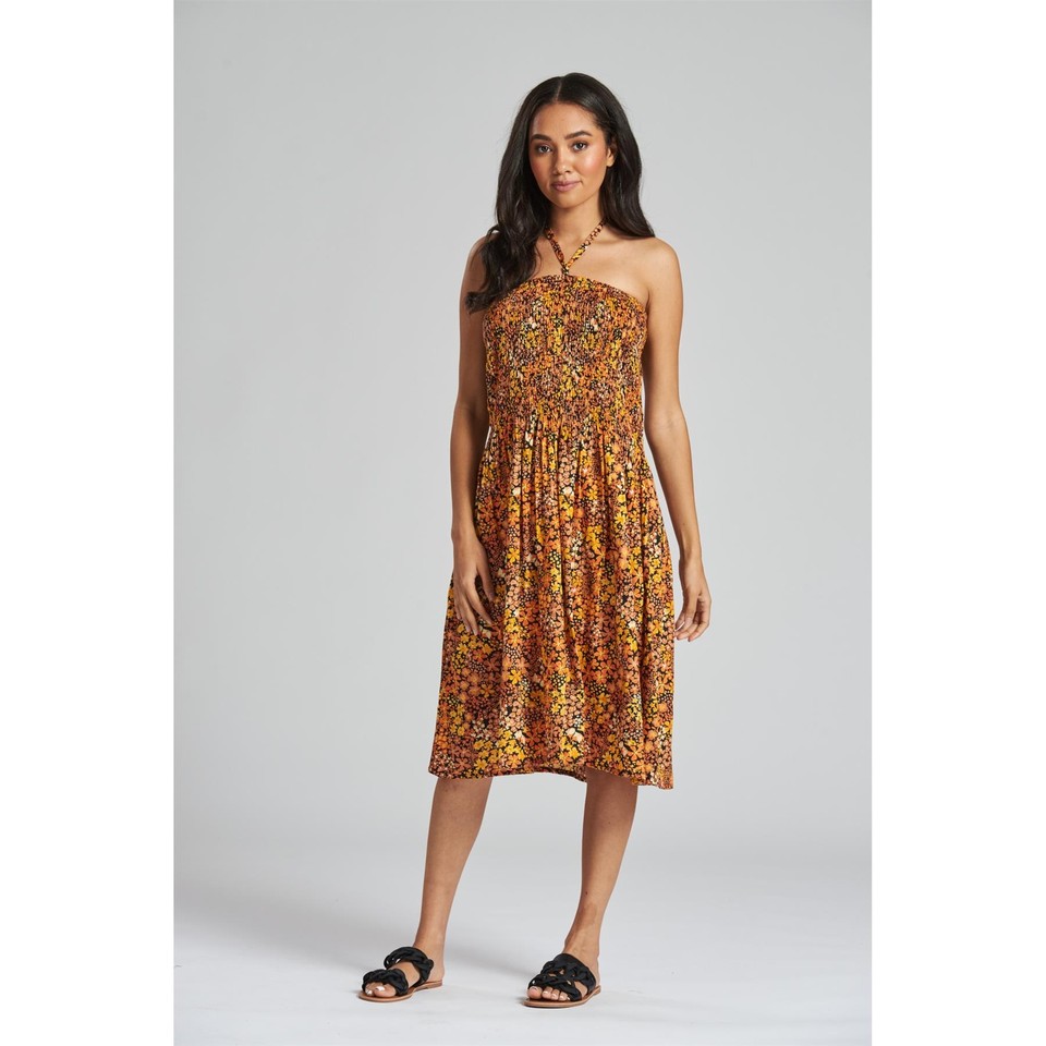 Womens Ladies Summer Beach 3 in 1 Bandeau Strapless Sun Dress Skirt ...