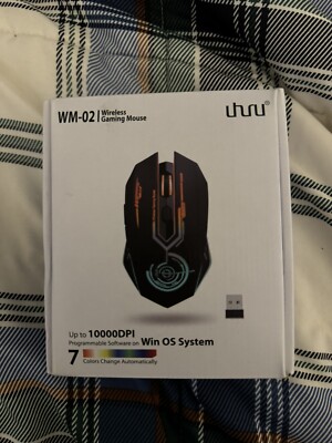 UHURU Wireless Gaming Mouse, Rechargeable USB Wireless Mouse with RGB ...