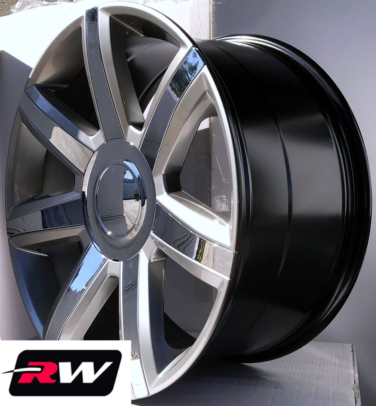 22 inch Cadillac Escalade OE Factory Replica Wheels 4739 Silver Chrome ...