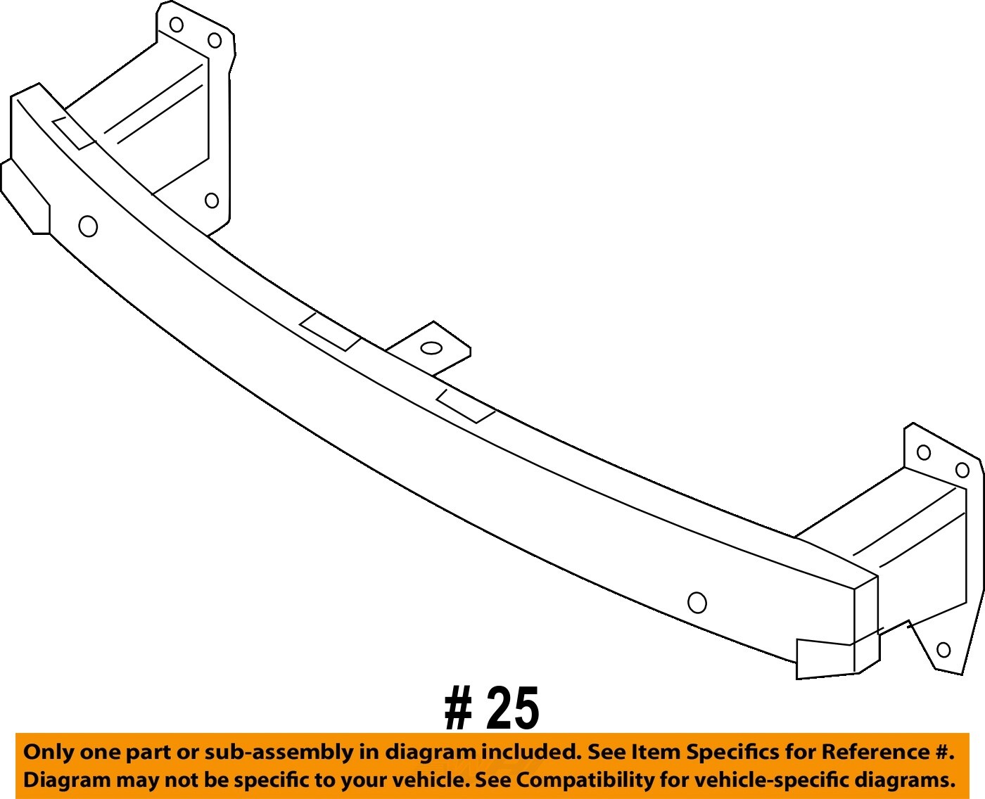 Hyundai+OEM+Accent+Front+Bumper+Grille-impact+Reinforcement+Bar+Rebar+ ...