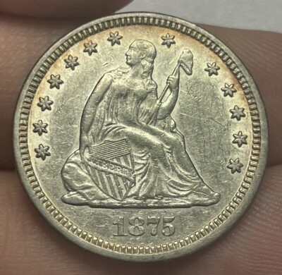 1875 Seated Liberty Quarter Excellent Details Cleaned | eBay