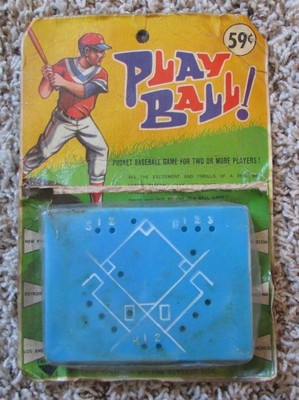 VINTAGE NIP 1950's HANDHELD BASEBALL GAME CALLED PLAY BALL GREAT GIFT ...