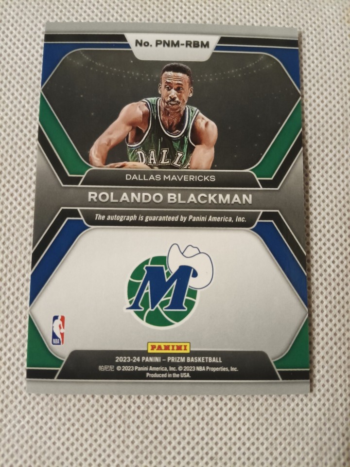 2023 ROLANDO BLACKMAN PANINI PRIZM PENMANSHIP AUTOGRAPHED AUTO CARD # ...