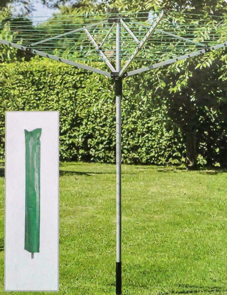 WOVEN ROTARY WASHING LINE COVER - EXTRA STRONG FABRIC AIRER DRYER COVER ...