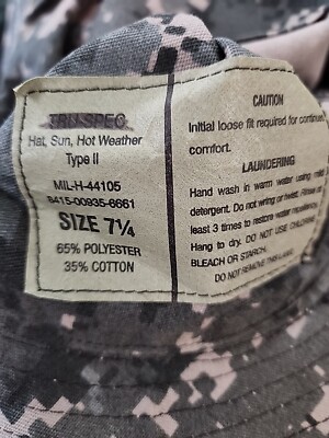 Gray Marpat Boonie Cover Hat Sun Hot Weather Type II size 7 1/4 | eBay
