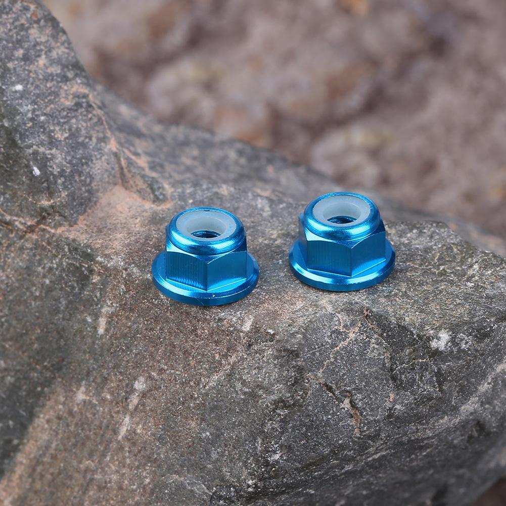 4pcs Aluminum Wheel Lock Nuts for RC Car 1/10 Axial SCX10 Crawler (Blue ...