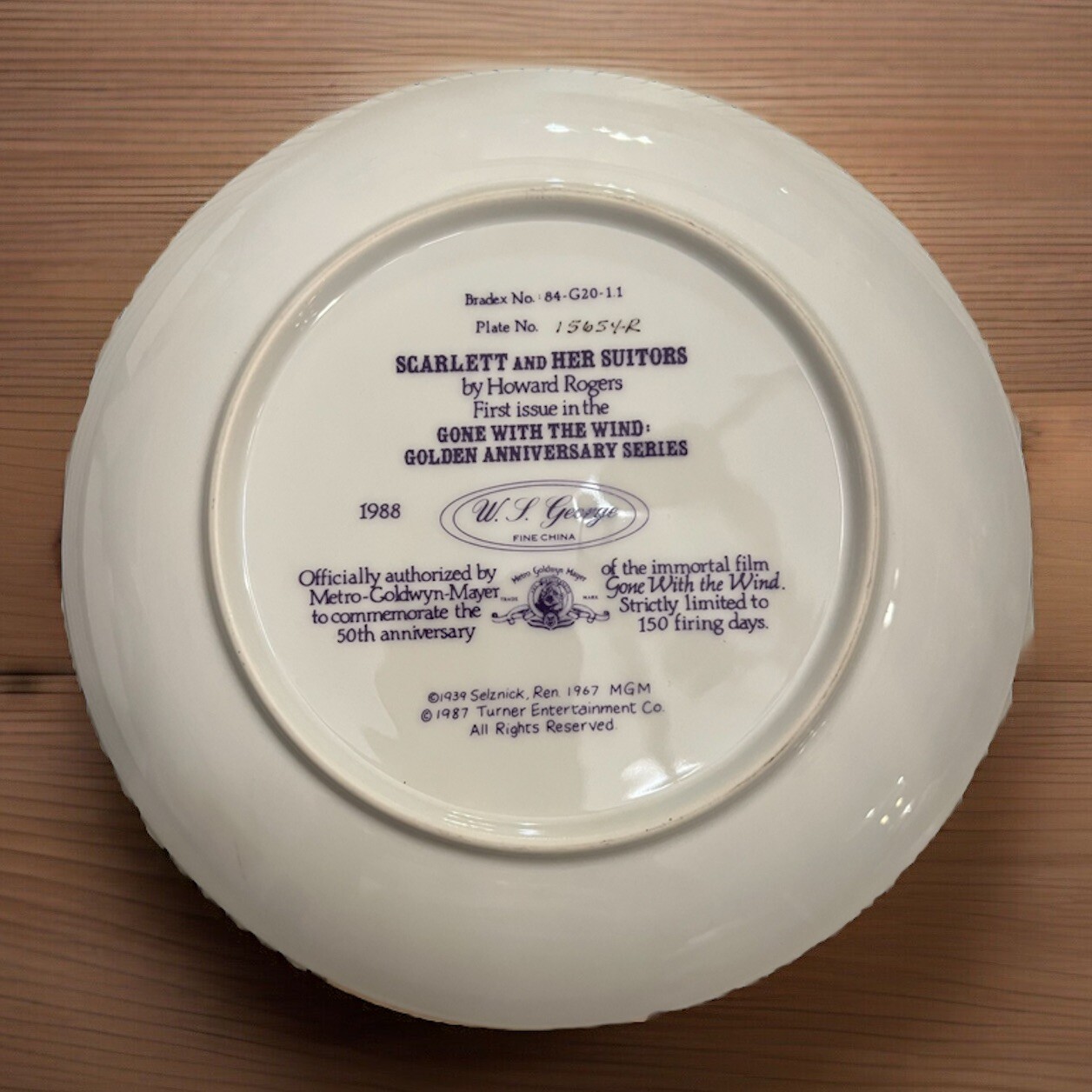 Collectible Numbered Gone with the Wind! “Scarlett & her Suitors” Plate In Box | eBay