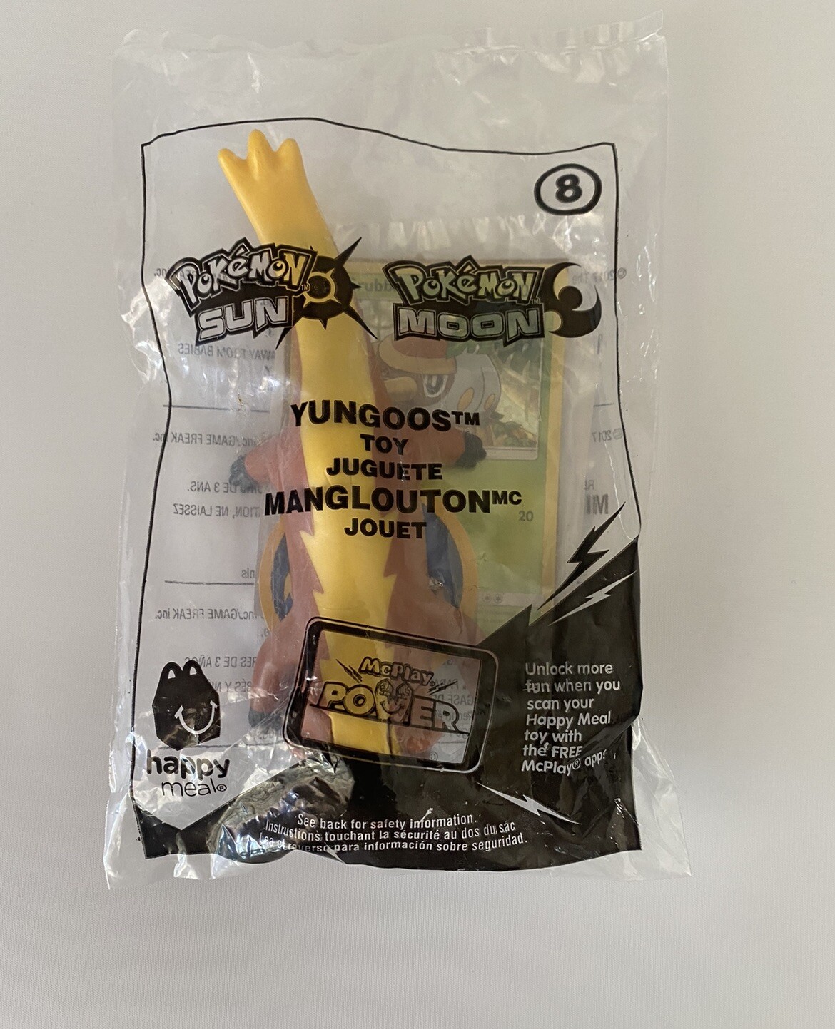 McDonald's Happy Meal Toy #8 Yungoos With Card 2017 Pokémon Sun Moon ...