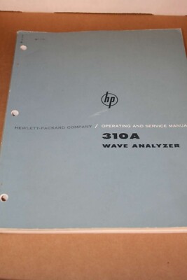 HP Hewelett Pacard 310A Wave Analyzer Operating and Service Manual | eBay