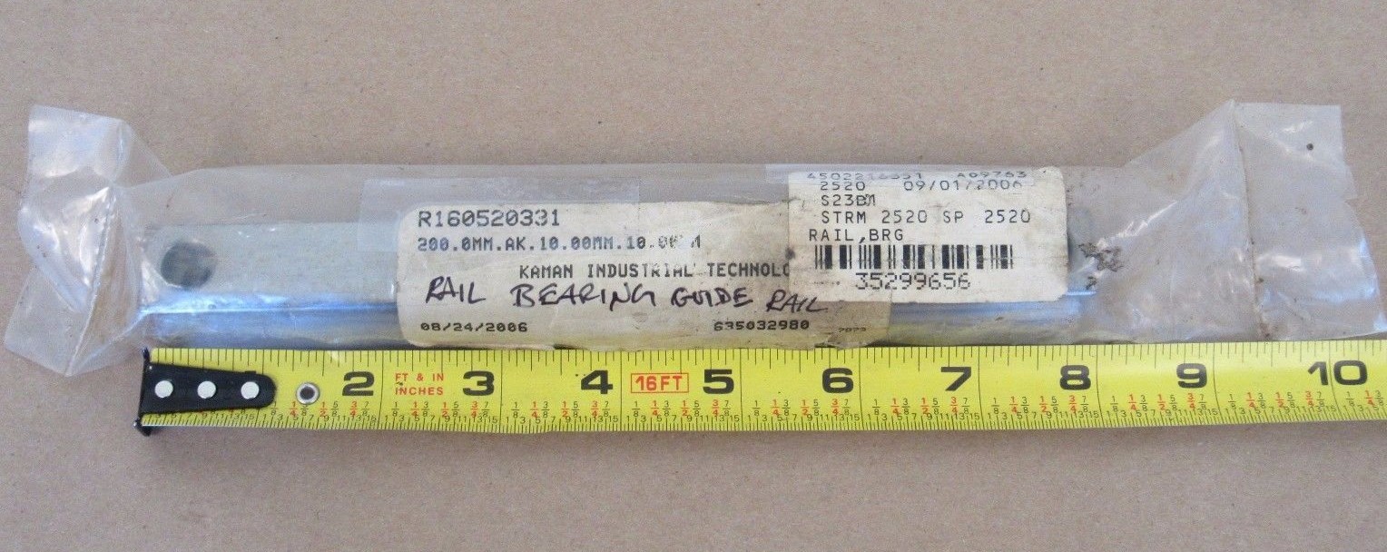 KAMAN BEARING RAIL 200MM 10MM 8" 3/4" STRM 2520 S23B01 R160520331 | eBay