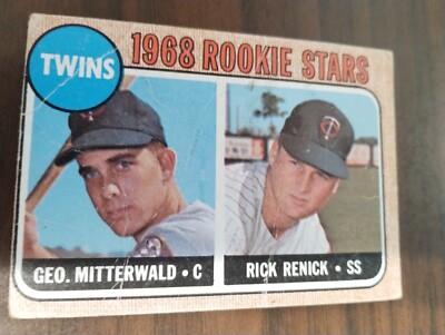 1968 Topps - 1968 Rookie Stars #301 George Mitterwald, Rick Renick (RC ...